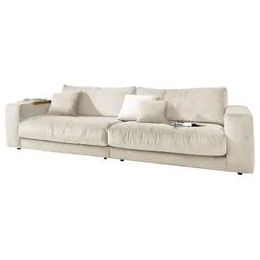 Big-Sofa 3C Candy "Enisa II", beige (nature), B:290cm H:86cm T:127cm, 100% Polyester, Sofas, Big-Sofa, incl. 1 Flatterkissen, Wahlweise mit Flecken-Schutz-Bezug Easy care