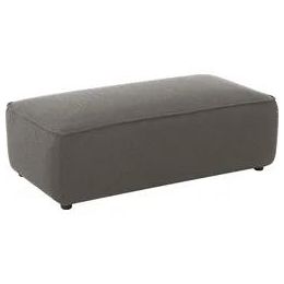 Hocker W.Schillig "around-the-block", grau (stone o10), B:120cm H:39cm T:60cm, ROHLEDER Jacquard-Flachgewebe Q2 O10 (60% Polyacryl, 40% Polyester), Hocker, Hocker, mit eleganter Biese