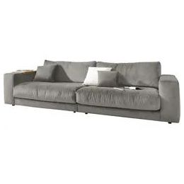 Big-Sofa 3C Candy "Enisa II", grau (anthrazit), B:290cm H:86cm T:127cm, 100% Polyester, Sofas, Big-Sofa, incl. 1 Flatterkissen, Wahlweise mit Flecken-Schutz-Bezug Easy care