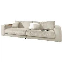 Big-Sofa 3C Candy "Enisa II", beige (nature), B:290cm H:86cm T:127cm, 85% Polyester, 15% Viskose, Sofas, Big-Sofa, incl. 1 Flatterkissen, Wahlweise mit Flecken-Schutz-Bezug Easy care