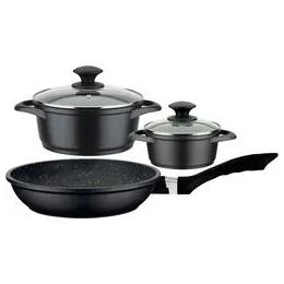 Topf-Set GSW "Gourmet Granit", schwarz, 1,8 l, T&ouml;pfe, VITAFLON GRANIT Antihaft-Versiegelung, Granit-Design, Induktion