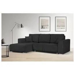 Ecksofa OTTO HOME "BEATRICE optionale Schlafsofa mit Bettkasten, B/T/H: 265/170/86 cm", grau (anthrazit), B:265cm H:86cm T:170cm, 100% Polyester, Sofas, Ecksofa, L-Form, wahlweise auch mit Bettfunktion und Bettkasten