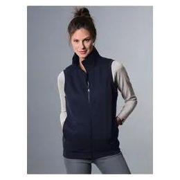 Steppweste TRIGEMA "TRIGEMA Weste aus bequemem Sweat-Material", Damen, Gr. XXL, blau (navy), 70% Baumwolle, 30% Polyester, Westen Steppweste