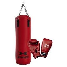 Boxsack HAMMER "Fit", rot (rot, schwarz), Boxs&auml;cke, B/H/L: 28cm x 60cm, B:28cm H:60cm