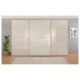 Schwebet&uuml;renschrank Rauch "Kleiderschrank Schrank Garderobe KOLUNA mit hochwertiger Glasfront", beige (eiche artisan, glas beige (champagner)), B:360cm H:210cm T:62cm, Holzwerkstoff, Schr&auml;nke, Schwebet&uuml;renschrank, Breiten 203/271/315/360 cm H&ouml;hen 210/229 cm MADE IN GERMANY