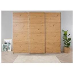 Schwebet&uuml;renschrank Rauch "Kleiderschrank Schrank Garderobe KOLUNA mit Dekor-Front", braun (eiche artisan), B:271cm H:210cm T:62cm, Holzwerkstoff, Schr&auml;nke, Schwebet&uuml;renschrank, Breiten 203/271/315/360 cm H&ouml;hen 210/229 cm MADE IN GERMANY