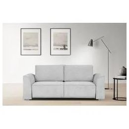 2-Sitzer Inosign "BEATRICE, erh&auml;ltlich in trendigen Stoffoptionen, B/T/H: 143/73/92 cm", beige (creme), B:195cm H:92cm T:107cm, 100% Polyester, Sofas, In hochwertiger Verarbeitung, incl. 2 gro&szlig;en Zierkissen in Korpusfarbe