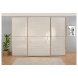 Schwebet&uuml;renschrank Rauch "Kleiderschrank Schrank Garderobe KOLUNA mit hochwertiger Glasfront", beige (eiche artisan, glas beige (champagner)), B:315cm H:210cm T:62cm, Holzwerkstoff, Schr&auml;nke, Schwebet&uuml;renschrank, Breiten 203/271/315/360 cm H&ouml;hen 210/229 cm MADE IN GERMANY