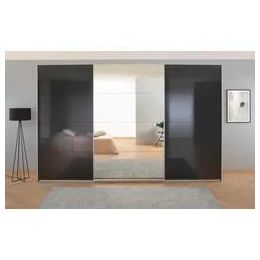 Schwebet&uuml;renschrank Rauch "Kleiderschrank Schrank Garderobe KOLUNA Hochglanz-Front und Spiegel", grau (graumetallic, hochglanz effektgrau), B:360cm H:229cm T:62cm, Holzwerkstoff, Schr&auml;nke, Schwebet&uuml;renschrank, Breiten 203/271/315/360 cm H&ouml;hen 210/229 cm MADE IN GERMANY