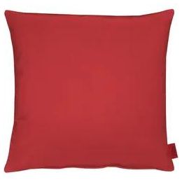Dekokissen Apelt "4362 Rips Uni" Gr. 2, rot (bordeaux, unifarben), B:49cm L:49cm, Obermaterial: 60% Polyester, 40% Baumwolle, Dekokissen_Sitzkissen_Kissenh&uuml;llen, Wasser- und Schmutzabweisend