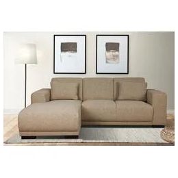 Ecksofa Home Affaire "BORNHOLM L-Form, B: 234 cm - OTTO. Verl&auml;ssliche Qualit&auml;t.", grau (taupe), B:234cm H:85cm T:162cm, 100% Polyester, Sofas, Ecksofa, Recamiere links oder rechts bestellbar, Wellenfederung, inkl. 2 Kissen