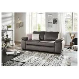 Schlafsofa DIE PLANBAR "MP-PD19021", grau (anthrazit), B:196cm H:90cm T:100cm, 100% Polyester, Sofas, Schlafsofa, mit L&auml;ngsschl&auml;ferfunktion 140x210 cm