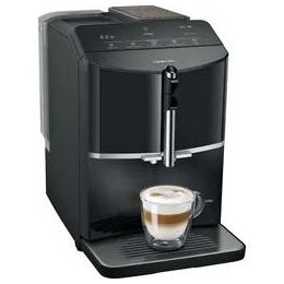 Siemens Kaffeevollautomat "EQ300 TF301E19, viele Kaffeespezialit&auml;ten, OneTouch-Funktion", schwarz (piano schwarz), B:25,1cm H:38,3cm T:43,3cm, Kaffeevollautomaten, Milchaufsch&auml;umer, Keramikmahlwerk, klavierlack schwarz, Kaffeevollautomat