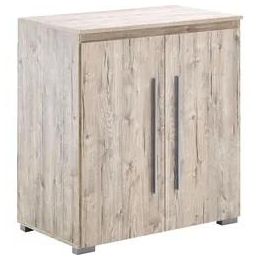 Hochkommode Home Affaire "Bali", beige (eiche, sand, nachbildung), B:85cm H:92cm T:50cm, Holzwerkstoff, Kunststoff, Sideboards, T&uuml;rkommode, mit Melaim-Oberfl&auml;che