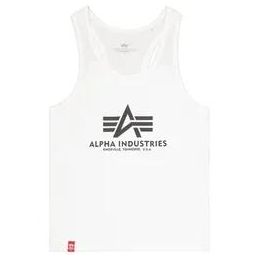 Muscleshirt Alpha Industries "Basic Tank BL BB", Herren, Gr. M, wei&szlig;, Obermaterial: 100% Baumwolle, Shirts