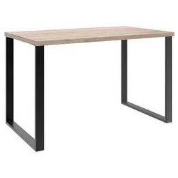 Schreibtisch wimex "Home Desk", beige (schwarz, san remo eiche nachbildung), B:120cm H:75cm T:70cm, Tische, Schreibtisch, Mit Metallkufen, in 3 Breiten