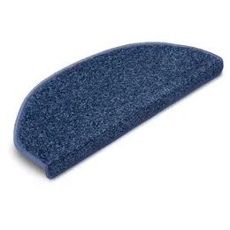 Stufenmatte Hanse Home EXCLUSIV "Liberty", blau, B:28cm H:7mm L:65cm, Polypropylen, Teppiche, Uni, robust, kr&auml;ftige Farben, Meliert, Treppe, Gekettelt, 15 er Set