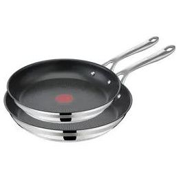 Pfannen-Set Tefal "Jamie Oliver Cook Smart", schwarz (edelstahl, schwarz), &Oslash;:28cm, Pfannen, Antihaftversiegelung, Induktion, Thermo-Signal, sp&uuml;lmaschinenfest