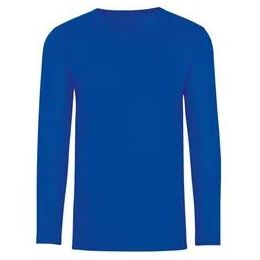 Longsleeve TRIGEMA "TRIGEMA Langarmshirt", Damen, Gr. 3XL, blau (royal), 95% Baumwolle, 5% Elastan, Basic, Shirts