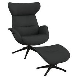 Relaxsessel FLEXLUX "Fernsehsessel More, ergonomisch, drehbar, robuster Fu&szlig;, Scandi", grau (dervit grau), B:90cm H:107cm T:89cm, 100% Polyester, Sessel, Relaxsessel, Premium Komfort, R&uuml;cken- & Kopfteilverstellung, drehbar, Fu&szlig; schwarz