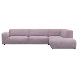 Ecksofa FLEXLUX "Lucera, super bequem durch hochwertigen Sitzaufbau mit Kaltschaum", lila (soft lavender), B:321cm H:73cm T:231cm, 85% Polyester/15%Polyamide, Sofas, Ecksofa, modern & anschmiegsam, L-Form, Designsofa