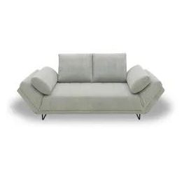 Schlafsofa Home Affaire "Jadelyn mit klappbaren Armlehnen, Bettsofa mit Federkern, Breite 250cm", grau (hellgrau), B:250cm T:97cm, 100% Polyester, Sofas, Schlafsofa, Federkern, Cord-Bezug, incl. 2 Armlehnkissen, Liegefl&auml;che 97x250 cm