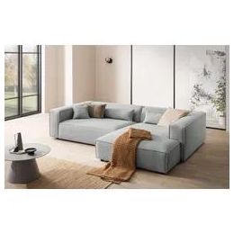 Ecksofa "PIARA XXL, Big-Sofa, Cord, Leinenoptik o. Strukturstoff, L-Form", grau (hellgrau), B:288cm H:66cm T:198cm, 100% Polyester, LeGer Home by Lena Gercke, Sofas, Ecksofa, wahlweise Ottomane rechts/links, Kedernaht, extra tiefe Sitzfl&auml;che