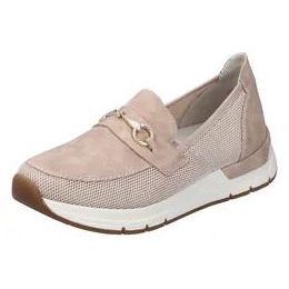 Slip-On Sneaker Rieker "Slipper vegan", Damen, Gr. 40, rosa (ros&eacute;), Lederimitat, Textil, Schuhe Sneaker, Slipper, Freizeitschuh mit eleganter Zierspange, Topseller