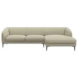 Ecksofa FLEXLUX "Belle Designsofa, L-Form, B/T 288/149 cm", beige (sandy beige), B:288cm H:74cm T:149cm, 100% Polyester, Sofas, Ecksofa, Skandinavisches Design, In hochwertiger Verarbeitung