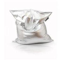 Sitzsack Kinzler "Nugget, XXL", silber (silberfarben), B:130cm H:15cm, Polyester, Sitzs&auml;cke, Sitzsack, gold- oder silberfarben, Outdoor geeignet, Wohnzimmer & Kinderzimmer