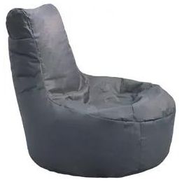 Sitzsack Kinzler "Chilly", grau (anthrazit), B:78cm H:80cm, Polyester, Sitzs&auml;cke, Sitzsack, Loungesessel, Uni Farben, mit R&uuml;ckenlehne, Outdoor geeignet
