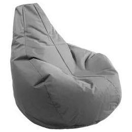 Sitzsack Kinzler "Gamer", grau (anthrazit), B:100cm H:100cm, Polyester, Sitzs&auml;cke, Sitzsack, Uni Farben, mit R&uuml;ckenlehne, Outdoor geeignet, Kinderzimmer