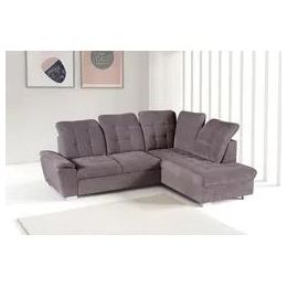 Ecksofa WERK2 "Brindisi, Multifunktion, bequem & komfortabel, Breite 263cm, L-Form", grau, B:263cm H:105cm T:212cm, 92% Polyester, 8% Nylon, Sofas, Ecksofa, mit verstellbaren Kopfteilen, Bettfunktion & Bettkasten