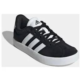 Sneaker Adidas SPORTSWEAR "VL COURT 3.0", M&auml;dchen, Gr. 38, schwarz-wei&szlig; (core schwarz, ftwr wei&szlig;, core schwarz), Leder, Synthetik, Schuhe Sneaker, inspiriert vom Design des Adidas samba, f&uuml;r Kinder & Jugendliche