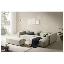 Ecksofa "PIARA XXL, L-Form, Schlaffunktion, Cord, Leinenoptik o. Strukturstoff", gr&uuml;n (hellgr&uuml;n), B:288cm H:66cm T:198cm, 100% Polyester, LeGer Home by Lena Gercke, Sofas, Ecksofa, Hocker stellbar zum Schlafsofa (Krokodilverbinder), tiefe Sitzfl&auml;che