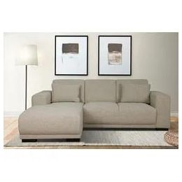 Ecksofa Home Affaire "BORNHOLM L-Form, B: 234 cm - OTTO. Verl&auml;ssliche Qualit&auml;t.", grau (hellgrau), B:234cm H:85cm T:162cm, 100% Polyester, Sofas, Ecksofa, Recamiere links oder rechts bestellbar, Wellenfederung, inkl. 2 Kissen