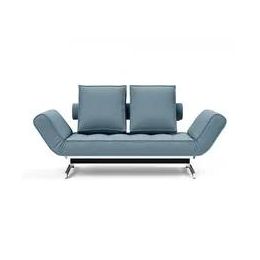 3-Sitzer INNOVATION LIVING TM "Ghia Schlafsofa, Multi-Wohlf&uuml;hlsofa, Designfu&szlig;", blau (hellblau), B:178cm H:83cm T:93cm, Sofas, eine gro&szlig;e Liegefl&auml;che mit geringer Stellfl&auml;che, beidseitig abklappbar