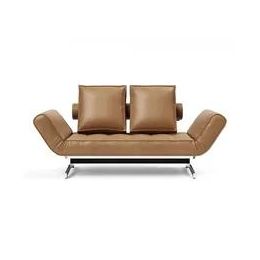 3-Sitzer INNOVATION LIVING TM "Ghia Schlafsofa, Multi-Wohlf&uuml;hlsofa, Designfu&szlig;", braun, B:178cm H:83cm T:93cm, Sofas, eine gro&szlig;e Liegefl&auml;che mit geringer Stellfl&auml;che, beidseitig abklappbar
