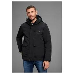 Funktionsjacke Polarino, Herren, Gr. 46 (S), schwarz, Obermaterial: 100% Polyamid. Futter: 100% Polyester. Wattierung: 100% Polyester, mit verstellbarem Klettverschluss, Jacken Funktionsjacke, Wassers&auml;ule 3000 mm, verschwei&szlig;te N&auml;hte