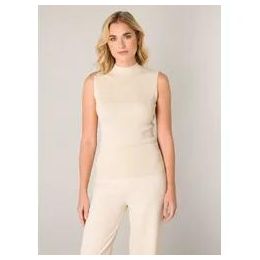 Tanktop Base Level "Yali", Damen, Gr. 48, beige, Jersey, Obermaterial: 80% Viskose, 20% Nylon, unifarben, k&ouml;rpernah h&uuml;ftlang, Rundhals, Tops Tanktop, mit Stehkragen
