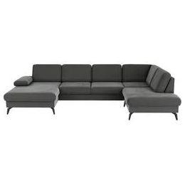 Sit & More Wohnlandschaft SIT & MORE "Morris Jubi", braun (schlamm), B:335cm H:82cm T:212cm, 95% Polyester 5% Polyamid, Sofas, Wohnlandschaft, wahlweise mit Armteilverstellung, Bettfunktion & Bettkasten