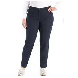 Caprihose KjBRAND "Betty 7/8", Damen, Gr. 54, N-Gr, blau, Web, Obermaterial: 60% Baumwolle, 37% Polyamid, 3% Elasthan, Basic schmal, Hosen Caprihose, Sommerhose