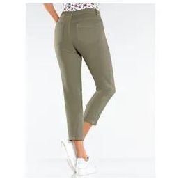 Bequeme Jeans Inspirationen, Damen, Gr. 20, Kurzgr&ouml;&szlig;en, gr&uuml;n (khaki), 85% Baumwolle, 13% Polyester, 2% Elasthan, unifarben, 7/8-L&auml;nge, Jeans