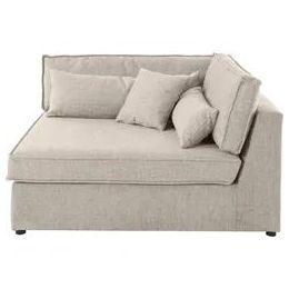 Sofa-Eckelement OTTO HOME "Enid", beige, B:130cm H:75cm, Baumwollmix (60% Baumwolle/40% Leinen);Struktur fein (100% Polyester);Samtoptik (100% Polyester);Samtvelours (100% Polyester);Struktur (100% Polyester);Struktur recycelt (100% recyceltes Polyester), Polsterelemente, Teil eines Modulsofas, fester Sitzkomfort, auch in Breitcord