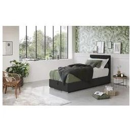 Boxbett COTTA "Tom mit Bettkasten, Topper und Zierkissen", schwarz, B:95cm L:209cm, Komplettbetten, Bett Betten mit Bettkasten, Bestseller, Unser Dauertiefpreis, Topseller