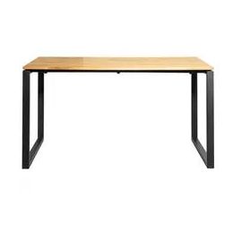 Arbeitstisch OTTO HOME "Ela", braun (eiche natur, schwarz, eiche natur), B:139cm H:75,5cm T:80cm, Tische, gut geeignet f&uuml;r das Home Office