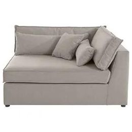 Sofa-Eckelement OTTO HOME "Enid", beige, B:130cm H:75cm, Baumwollmix (60% Baumwolle/40% Leinen);Struktur fein (100% Polyester);Samtoptik (100% Polyester);Samtvelours (100% Polyester);Struktur (100% Polyester);Struktur recycelt (100% recyceltes Polyester), Polsterelemente, Teil eines Modulsofas, fester Sitzkomfort, auch in Breitcord