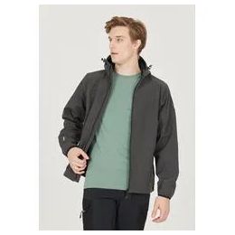 Softshelljacke WHISTLER "Duble", Herren, Gr. L, grau (dunkelgrau), 96% Polyester, 4% Elasthan, unifarben, kurz, ohne Ausschnitt, Jacken Softshelljacke, mit 8.000 mm Wassers&auml;ule