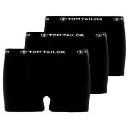 Boxershorts Tom Tailor "Buffer", Herren, Gr. S, schwarz, Single Jersey, Obermaterial: 95% Baumwolle, 5% Elasthan, unifarben, bequem, Unterhosen, weich, bequem, basic, eng, Logobund, Baumwollmix