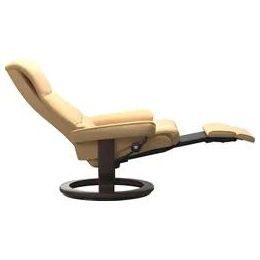Relaxsessel stressless "View", gelb (gelb batick), B:79cm H:109cm T:77cm, Leder BATICK: BATICK ist ein leicht korrigiertes, durchgef&auml;rbtes und genarbtes M&ouml;belleder, bei dem die meisten Unebenheiten und Spuren in der Regel entfernt wurden.;Leder PALOMA: PALOMA ist ein durchgef&auml;rbtes Semianilin-M&ouml;belleder mit nat&uuml;rlicher Narbung.;ROHLEDER Stoff Q2 FARON: Ein fester zuverl&auml;ssiger Boucl&eacute; mit einem str